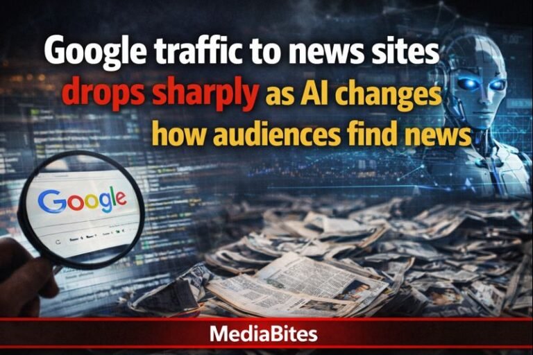 Google traffic to news sites drops sharply as AI changes how audiences ...